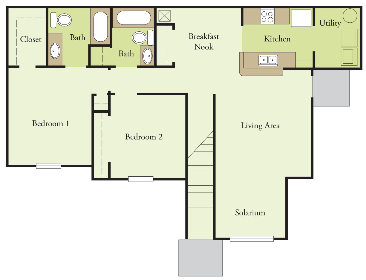Floor Plans of West Pointe Villas Apartment Homes in Winter Garden, FL