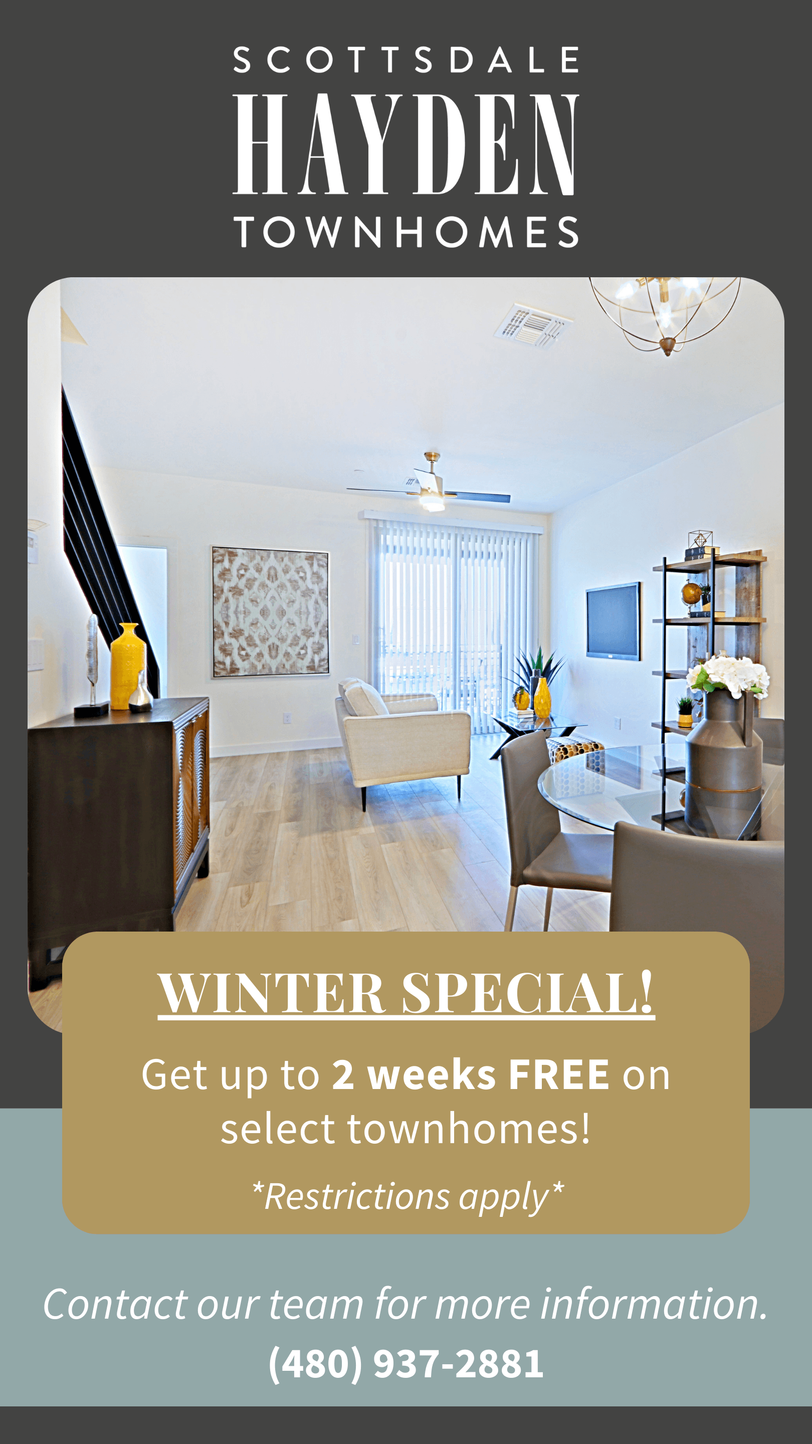 2 & 3-Bedroom Townhomes in Scottsdale, AZ | Scottsdale Hayden Townhomes