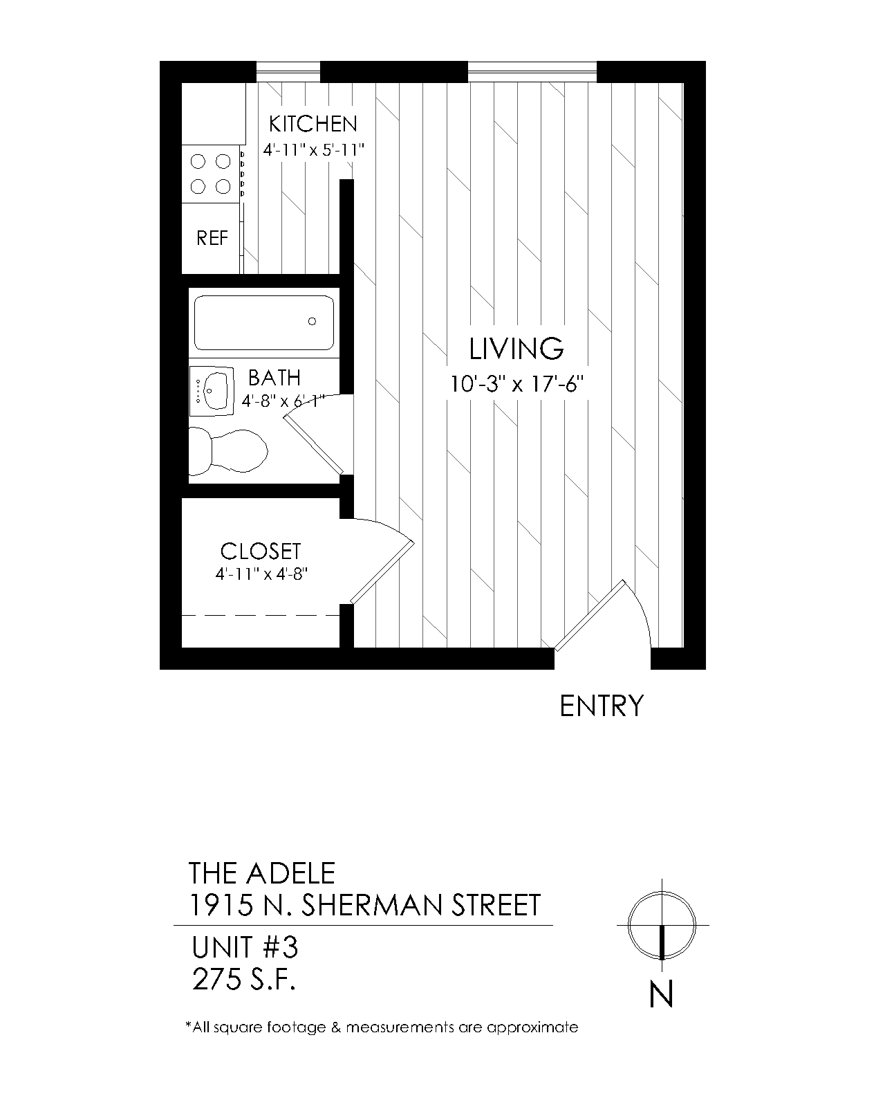 Floor Plans of The Adele in Denver, CO