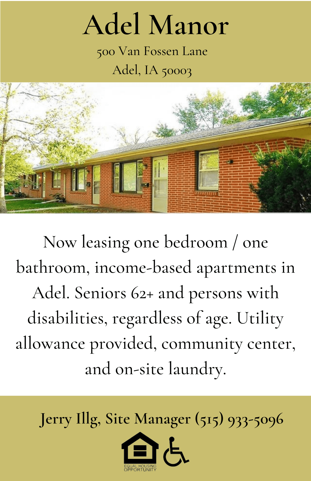 Adel Manor | Apartments in Adel, IA