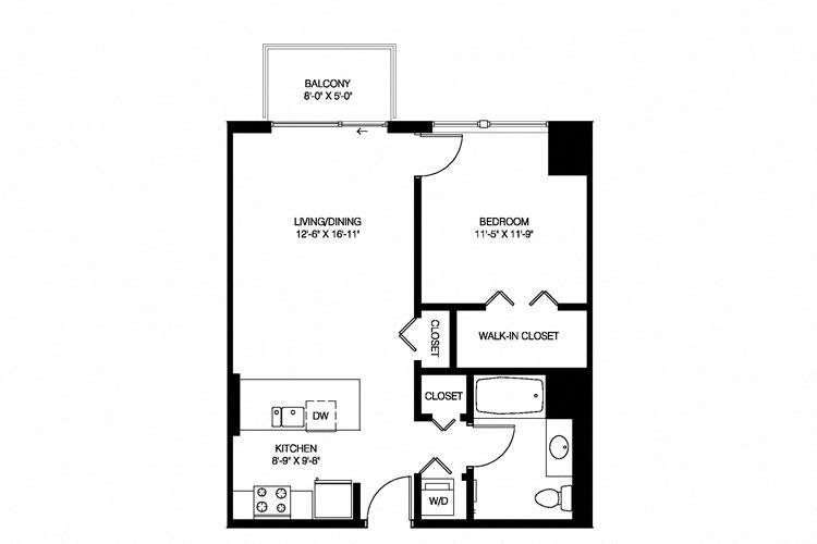 Floor Plans of 618 South Main Apartments in Ann Arbor, MI