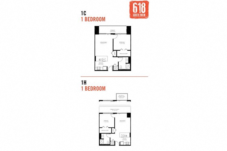 Floor Plans of 618 South Main Apartments in Ann Arbor, MI