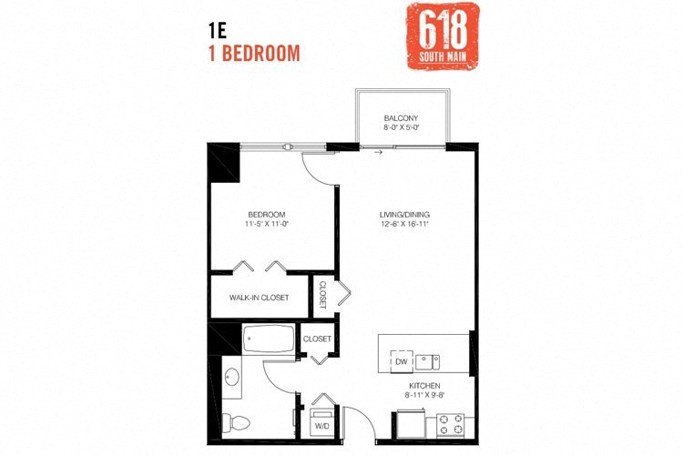 Floor Plans of 618 South Main Apartments in Ann Arbor, MI
