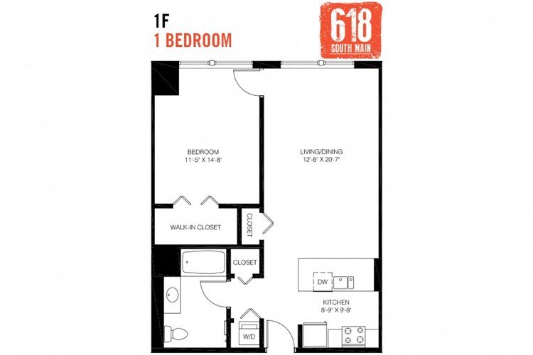 Floor Plans of 618 South Main Apartments in Ann Arbor, MI