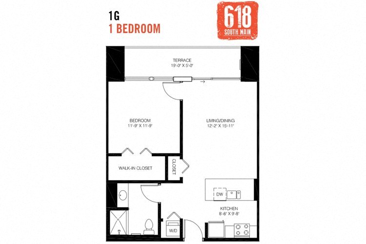 Floor Plans of 618 South Main Apartments in Ann Arbor, MI