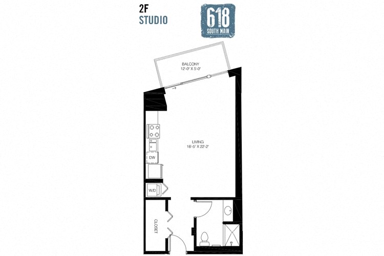 Floor Plans of 618 South Main Apartments in Ann Arbor, MI