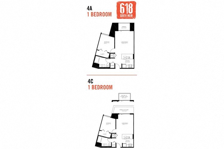 Floor Plans of 618 South Main Apartments in Ann Arbor, MI