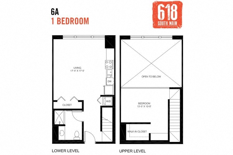 Floor Plans of 618 South Main Apartments in Ann Arbor, MI