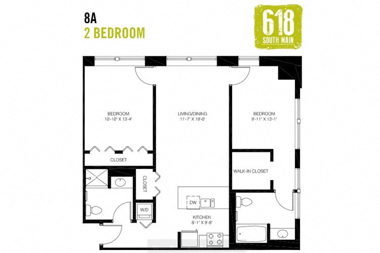 Floor Plans of 618 South Main Apartments in Ann Arbor, MI