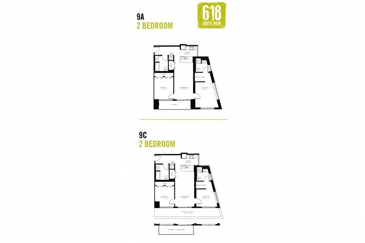 Floor Plans of 618 South Main Apartments in Ann Arbor, MI