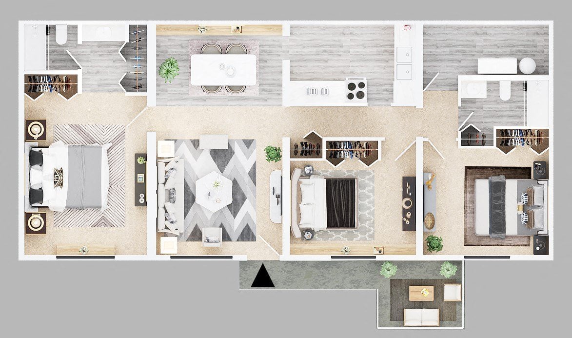 Floor Plans of Cambridge Commons in Indianapolis, IN