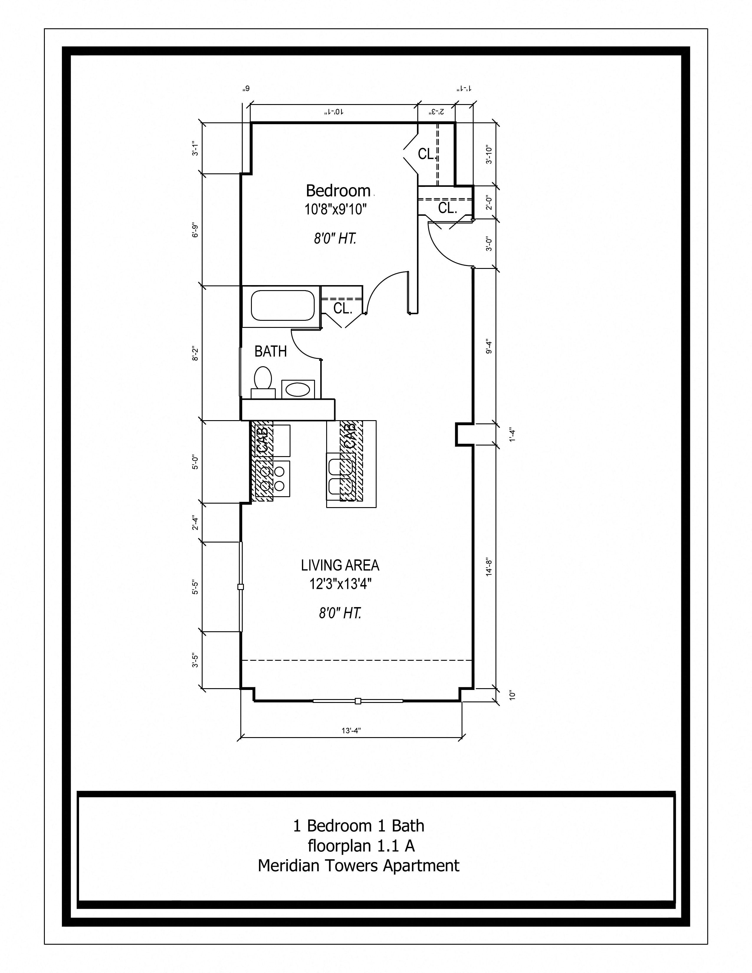 Floor Plans of Meridian Towers Apartments