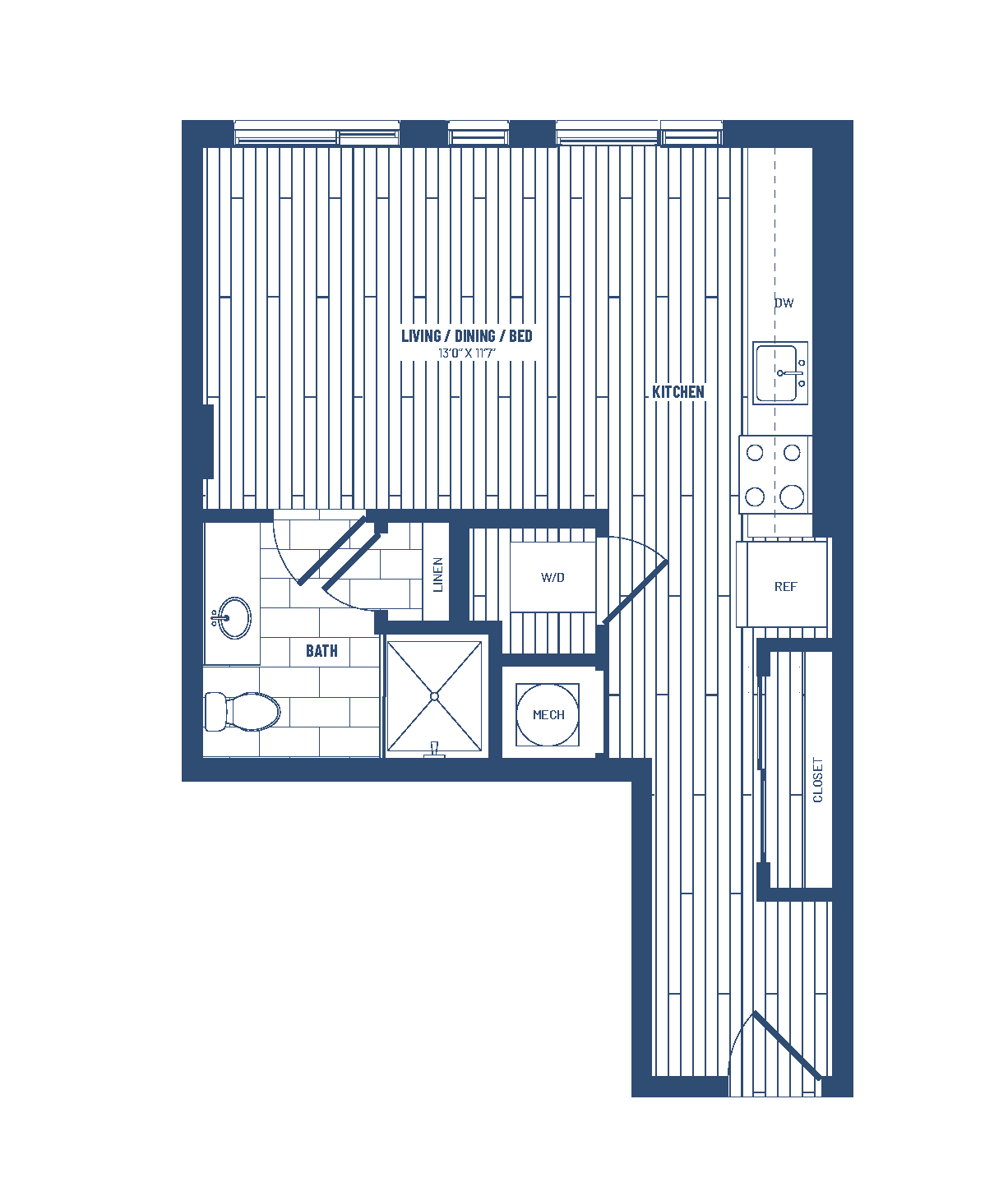 Floor Plans | Studio, 1, 2-Bed Apartments in DC | The Kelvin