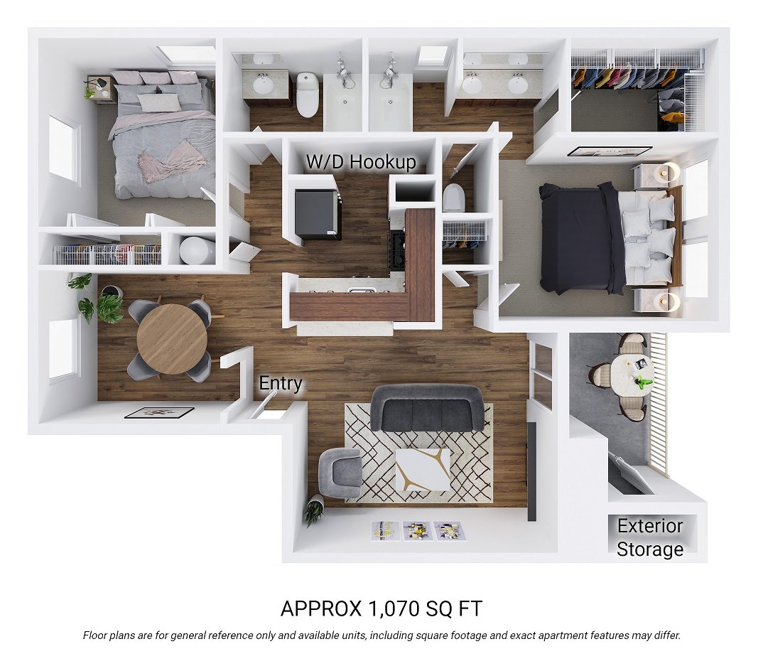 Floor Plans of Austin Pointe Apartments in San Antonio, TX