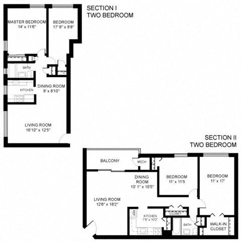 Floor Plans of Springfield Gardens SEC. I in Springfield, VA