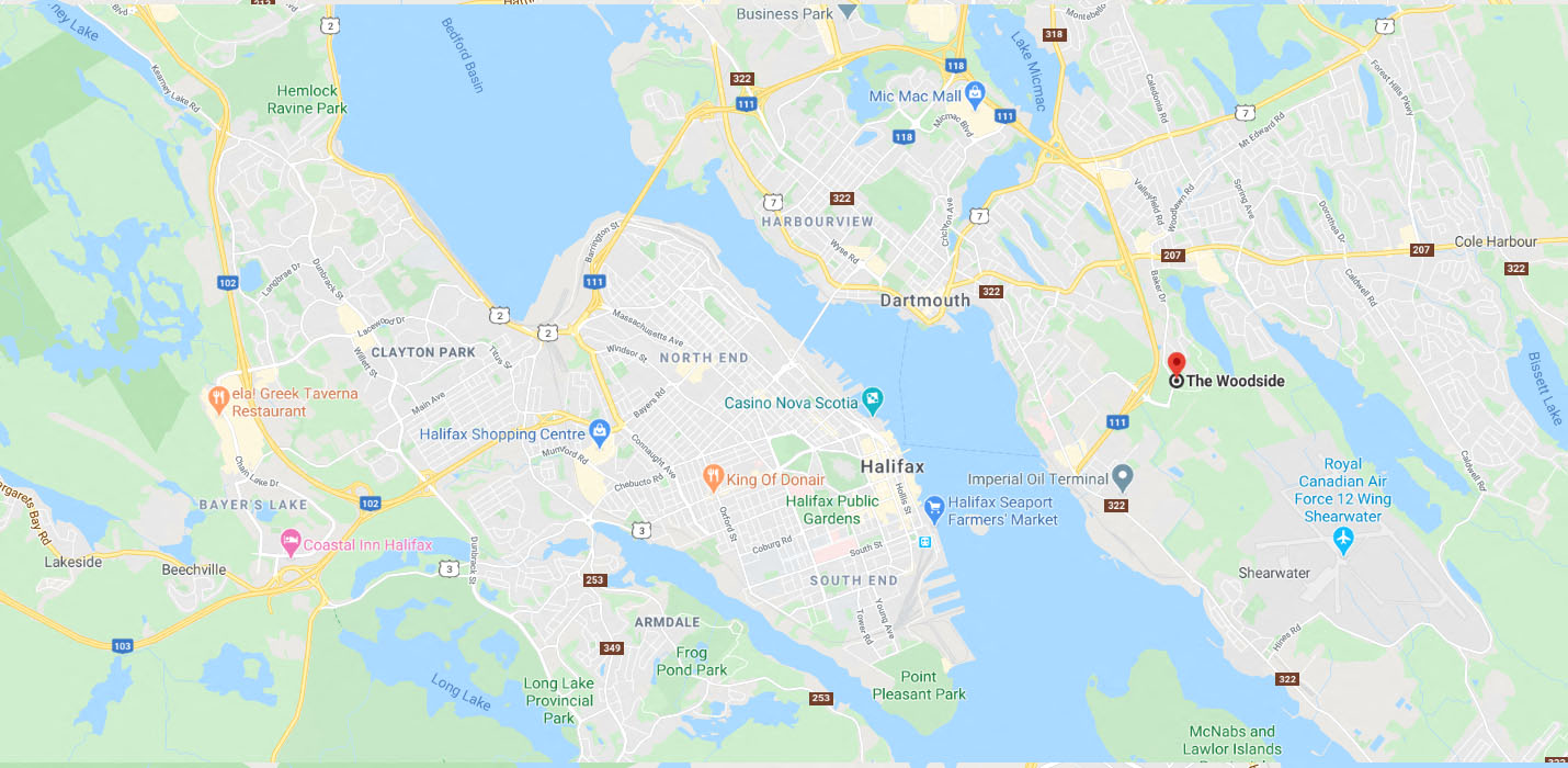 The Woodside | Map and Directions to The Woodside in Dartmouth, NS