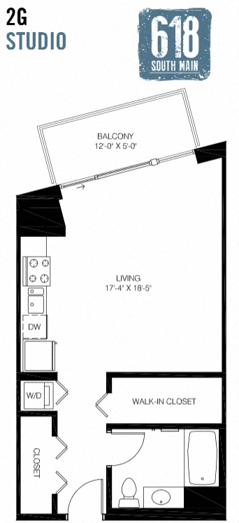 Luxury Studio, 1, & 2 Bedroom apartments for rent in downtown Main st ...