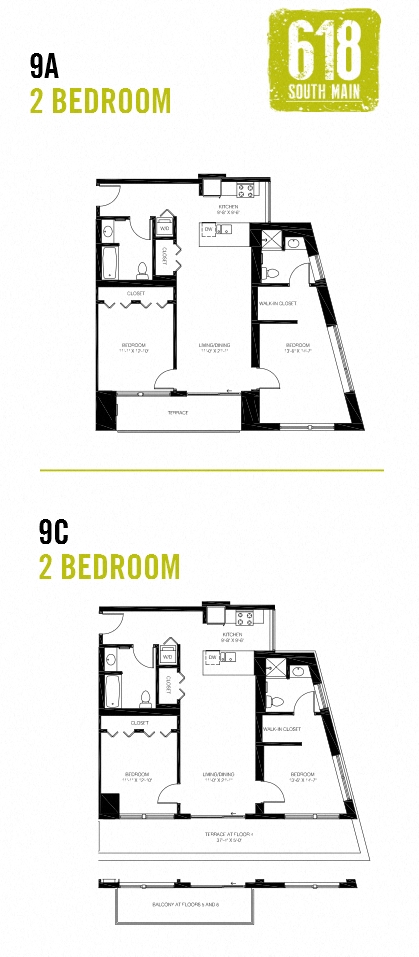 Luxury Studio, 1, & 2 Bedroom apartments for rent in downtown Main st ...