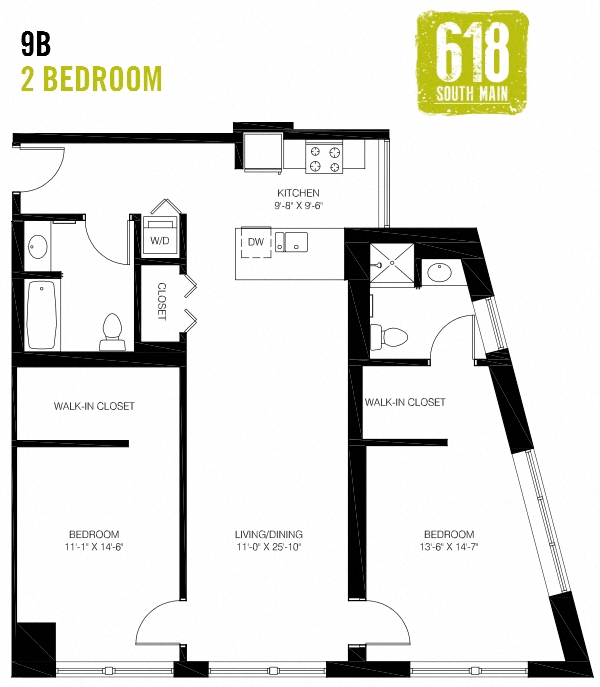 Luxury Studio, 1, & 2 Bedroom apartments for rent in downtown Main st ...