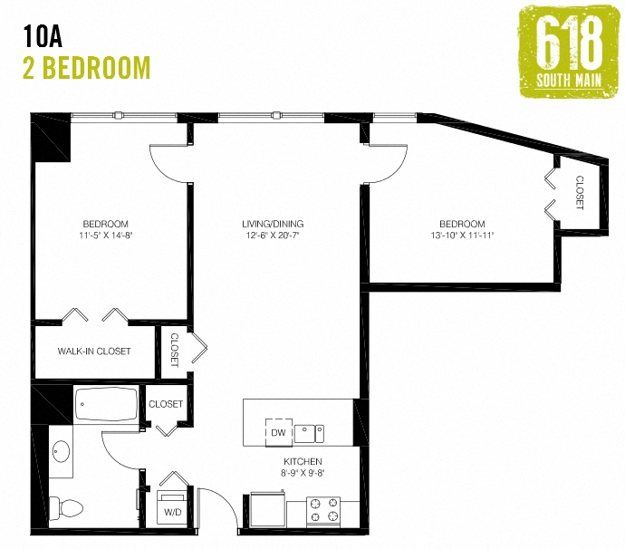 Luxury Studio, 1, & 2 Bedroom apartments for rent in downtown Main st ...