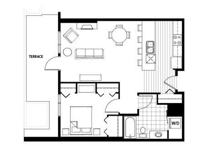 Floor Plans of Axis in Seattle, WA