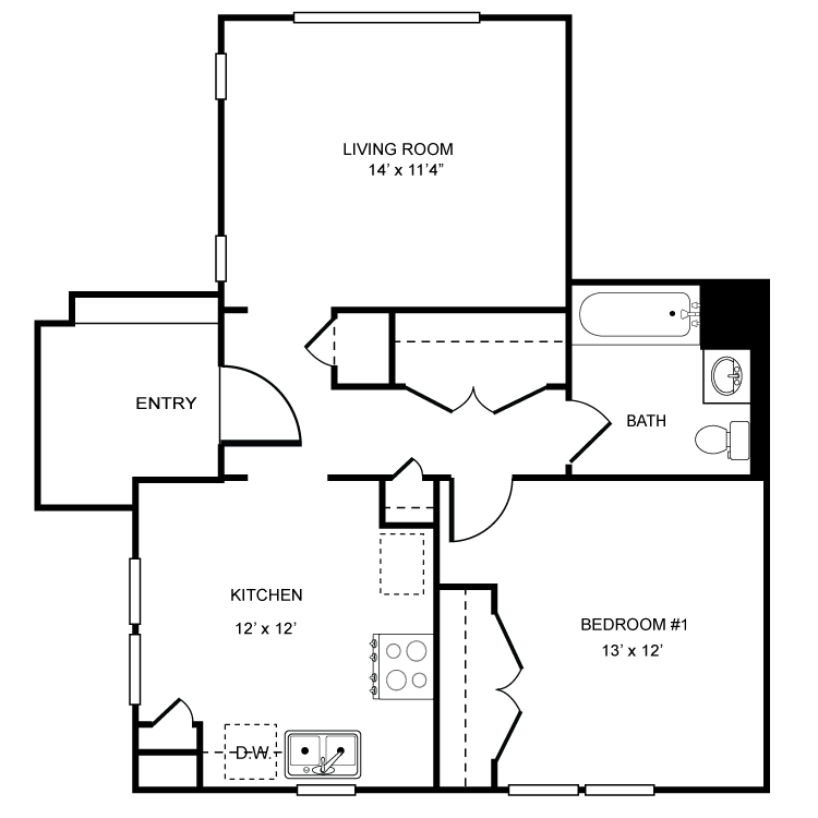 Floor Plans of New Pennley Place in Pittsburgh, PA