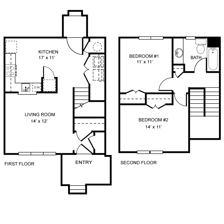 Floor Plans of New Pennley Place in Pittsburgh, PA