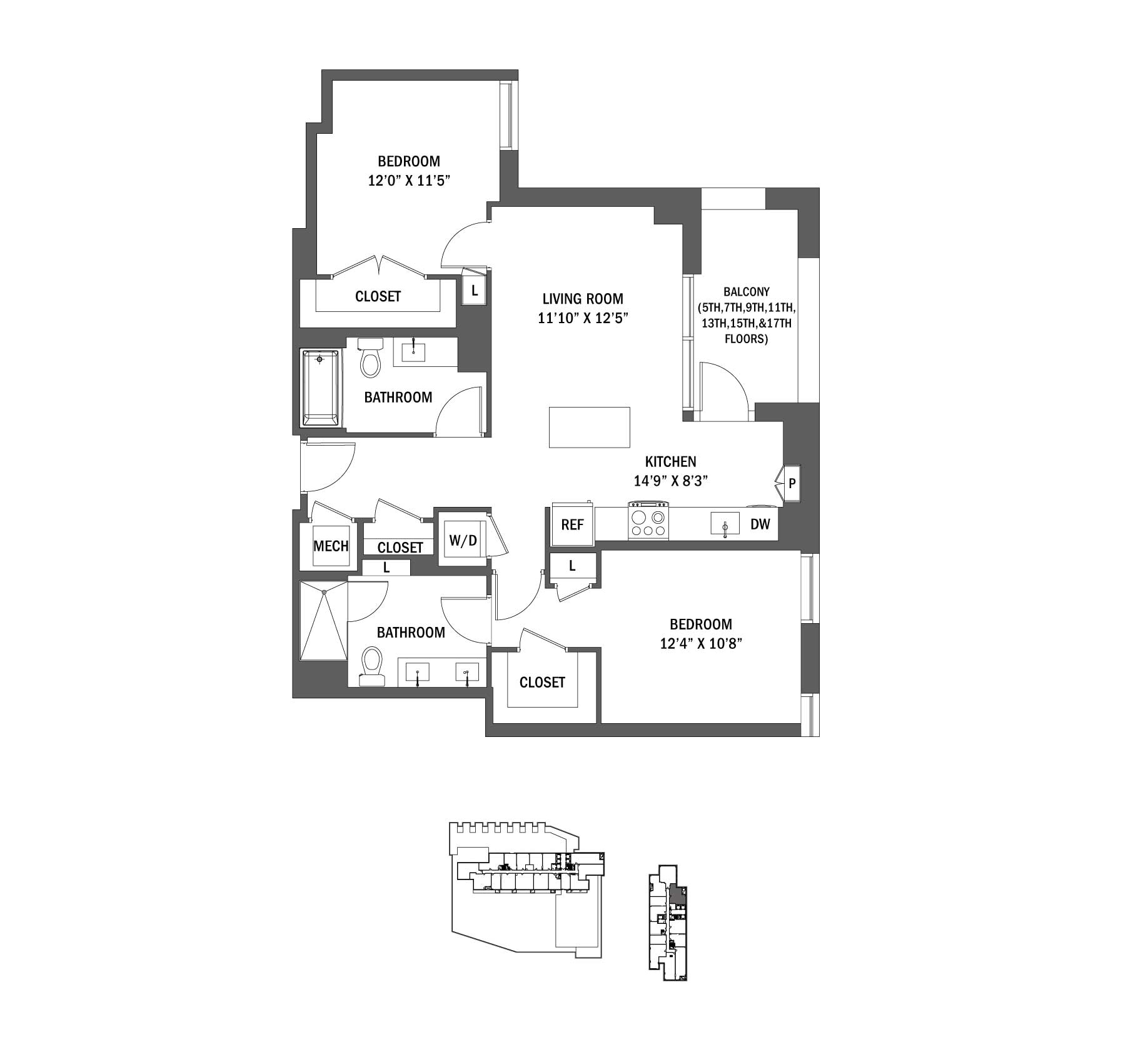 Floor Plan | Studio, 1, 2, 3 BR Apartments Reston VA | Signature