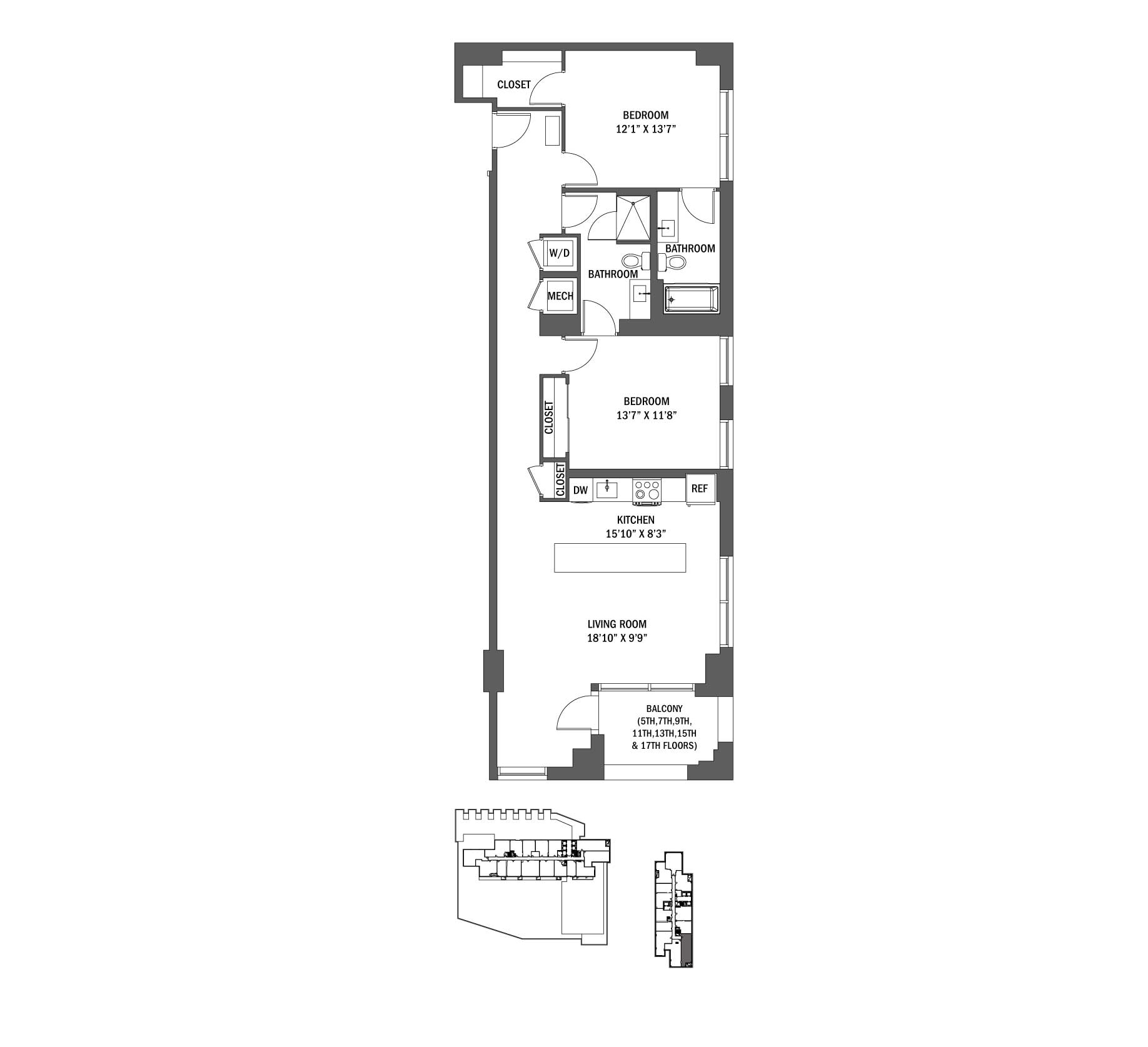 Floor Plan | Studio, 1, 2, 3 BR Apartments Reston VA | Signature