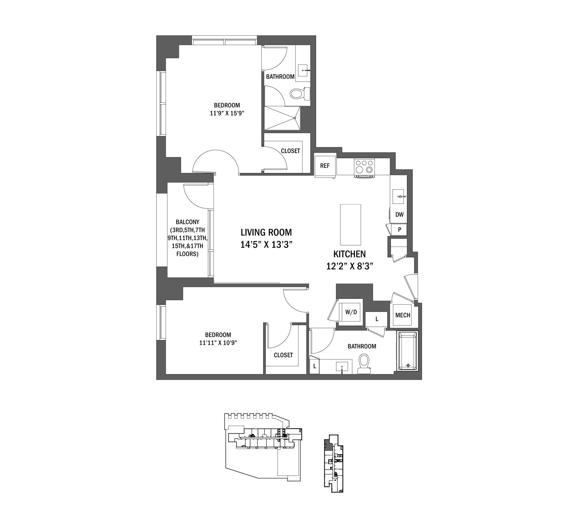 Floor Plan | Studio, 1, 2, 3 BR Apartments Reston VA | Signature