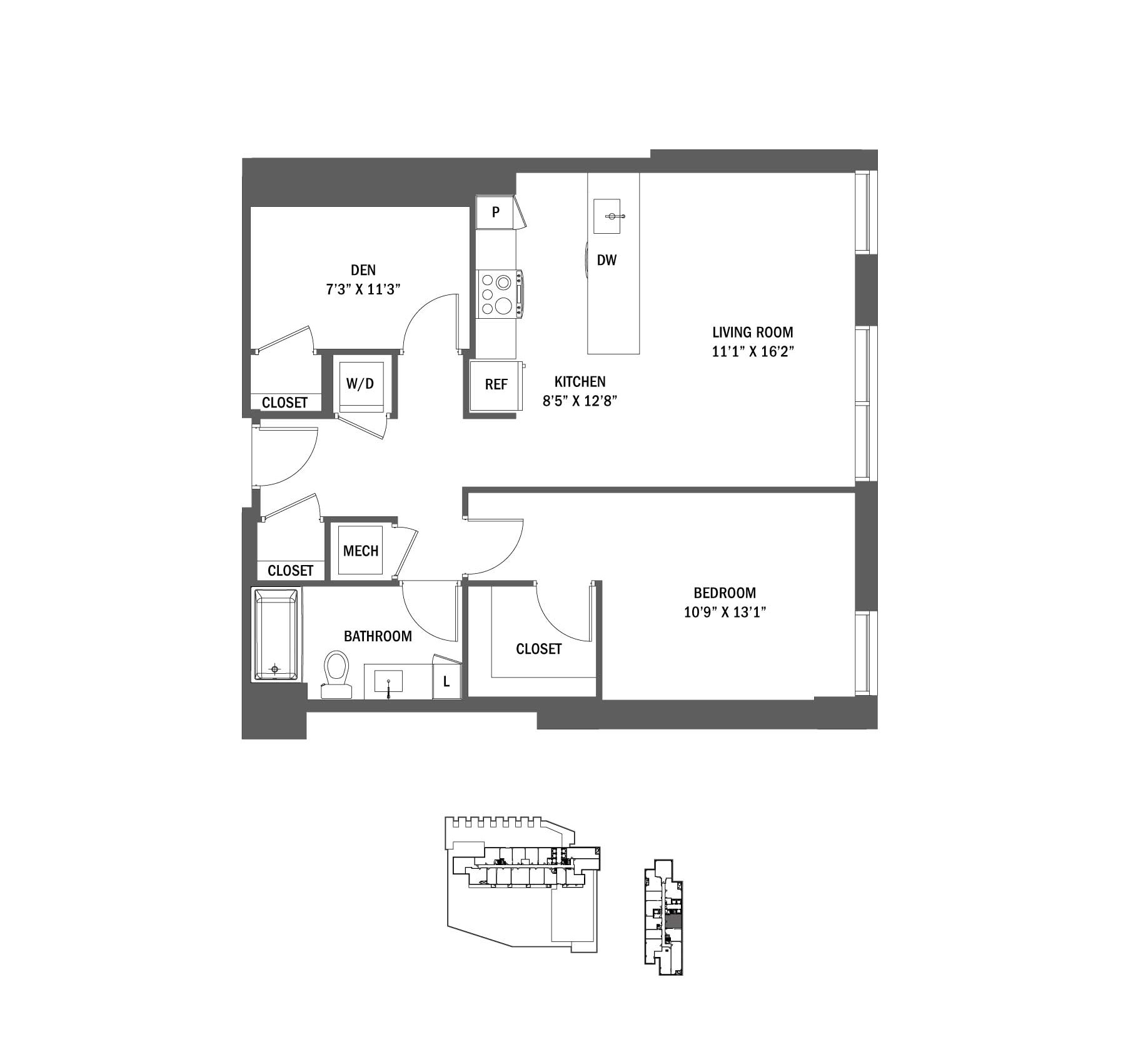Floor Plan | Studio, 1, 2, 3 BR Apartments Reston VA | Signature