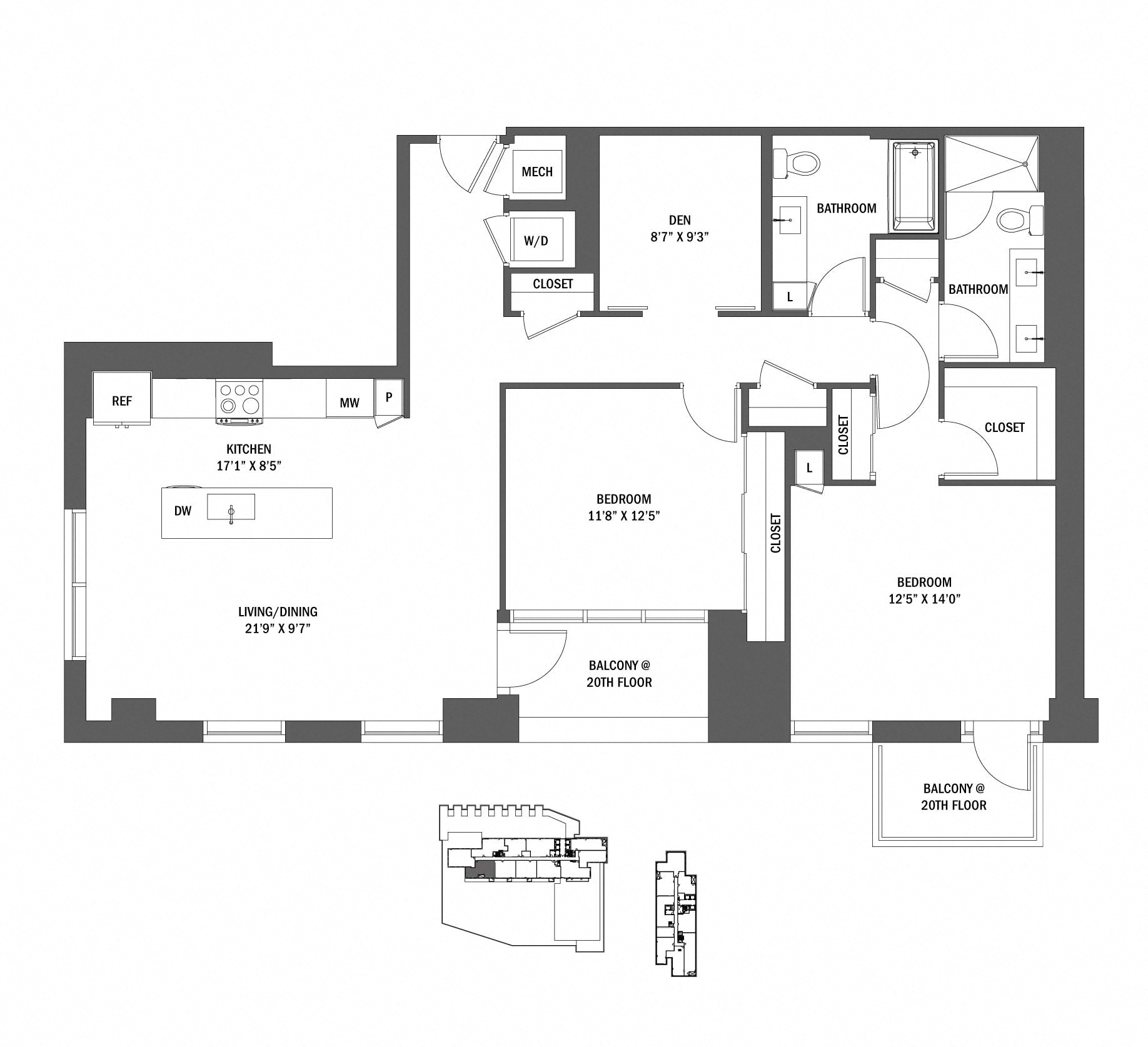 Floor Plan | Studio, 1, 2, 3 BR Apartments Reston VA | Signature