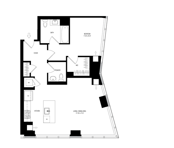 Floor Plan | Luxury Studio 1 2 3 BR Apartments NJ | The Modern