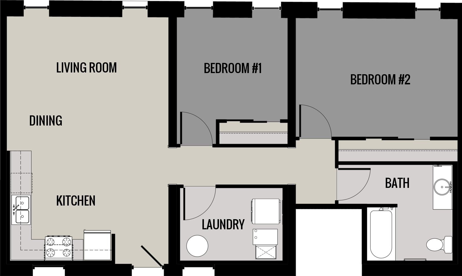 Floor Plans of Friar House Flats in Green Bay, WI