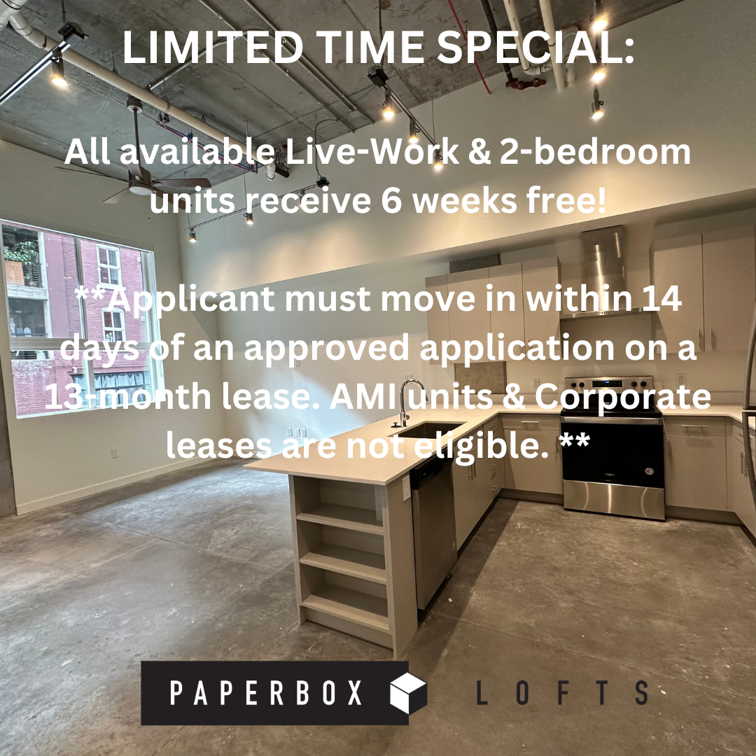Amenities and Apartment Features | Paperbox Lofts